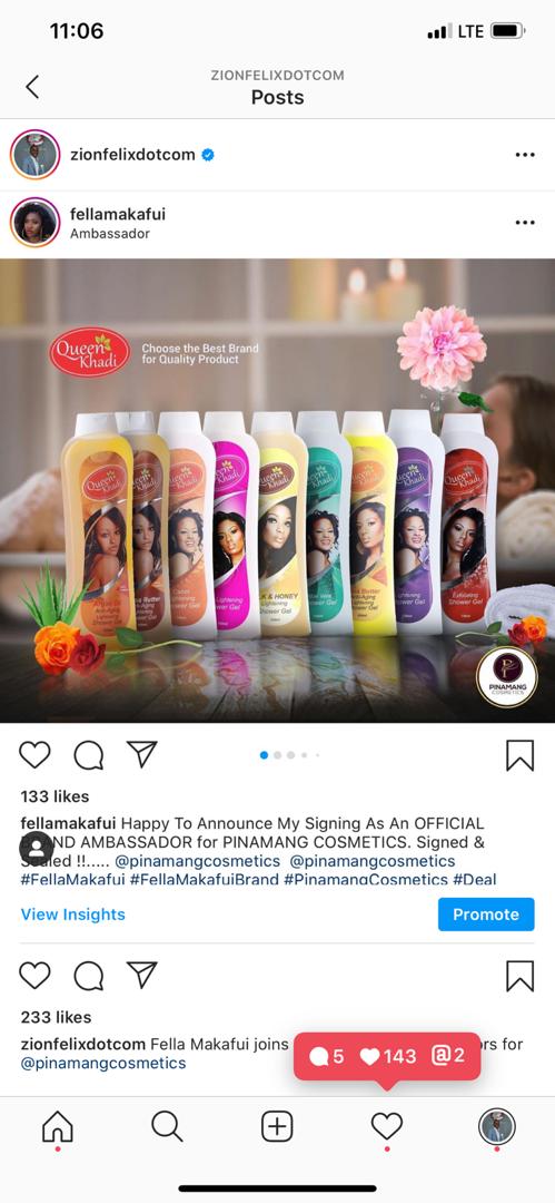 Fella Makafui Inks New Deal With Pinamang Cosmetics - ZionFelix.net