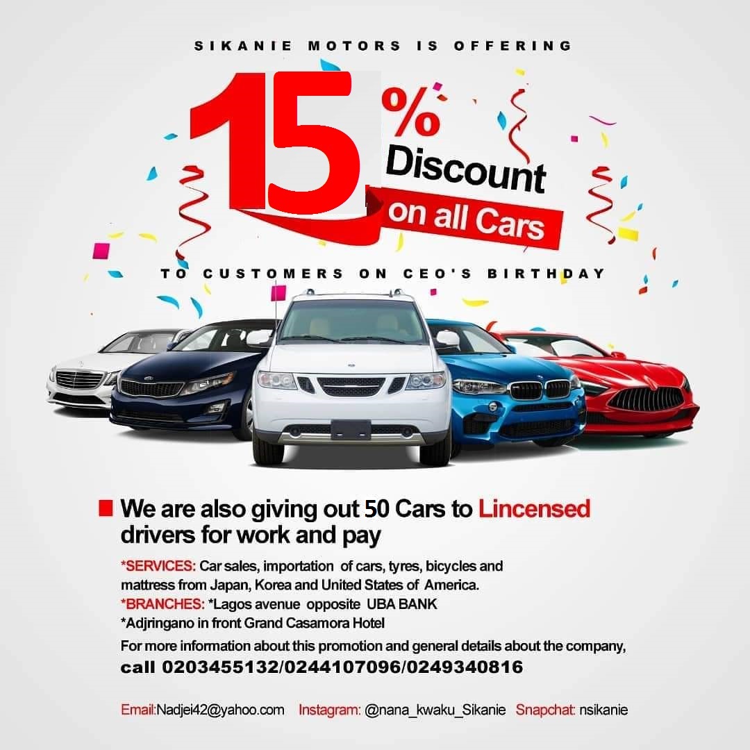 Boss Of Sikanie Motors Gives 15% Off All Purchases As He Celebrates His ...