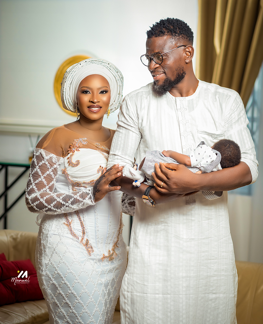 Photos: Fatau Dauda And Beautiful Wife Welcome Bouncing Baby Boy ...