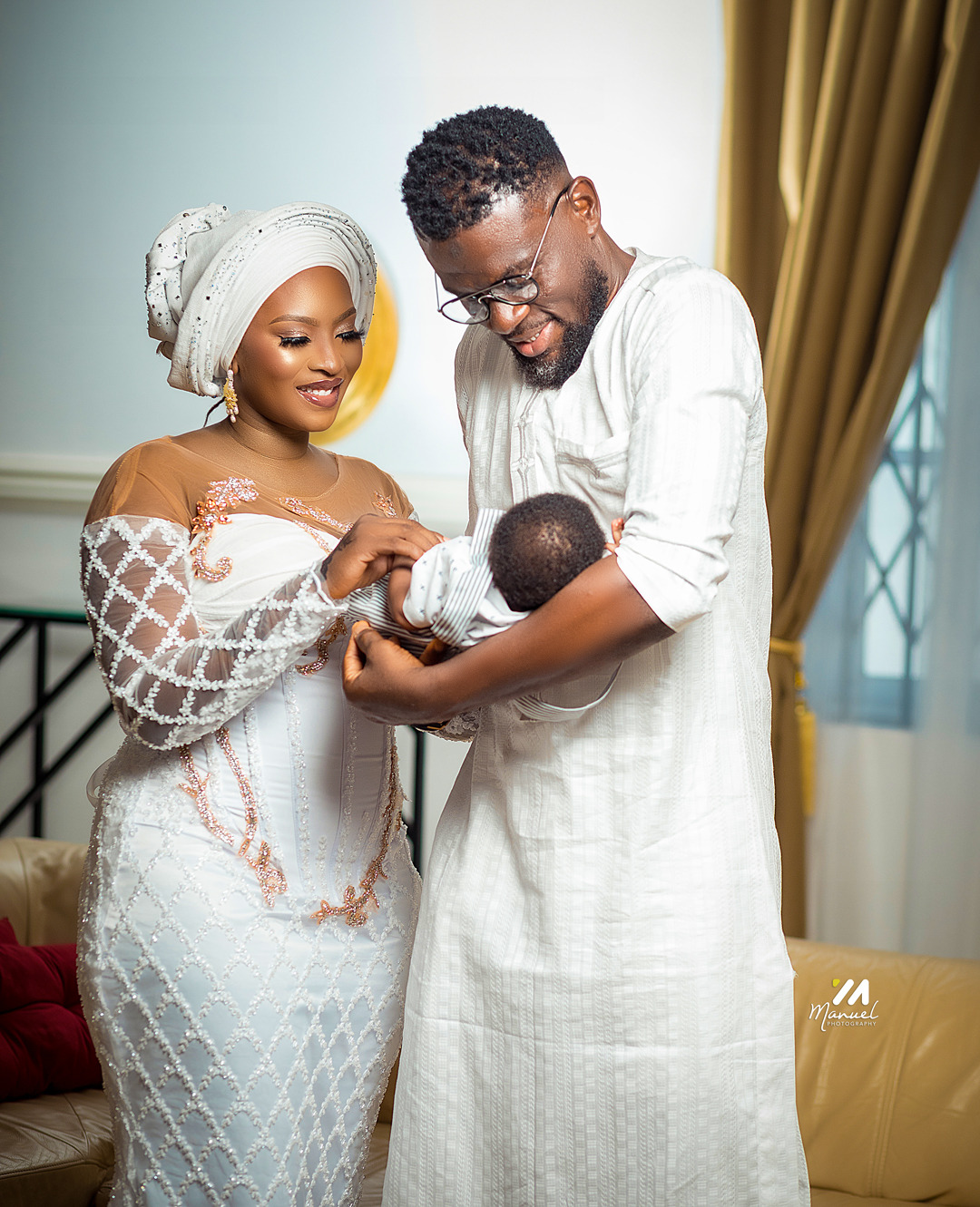 Photos: Fatau Dauda And Beautiful Wife Welcome Bouncing Baby Boy ...