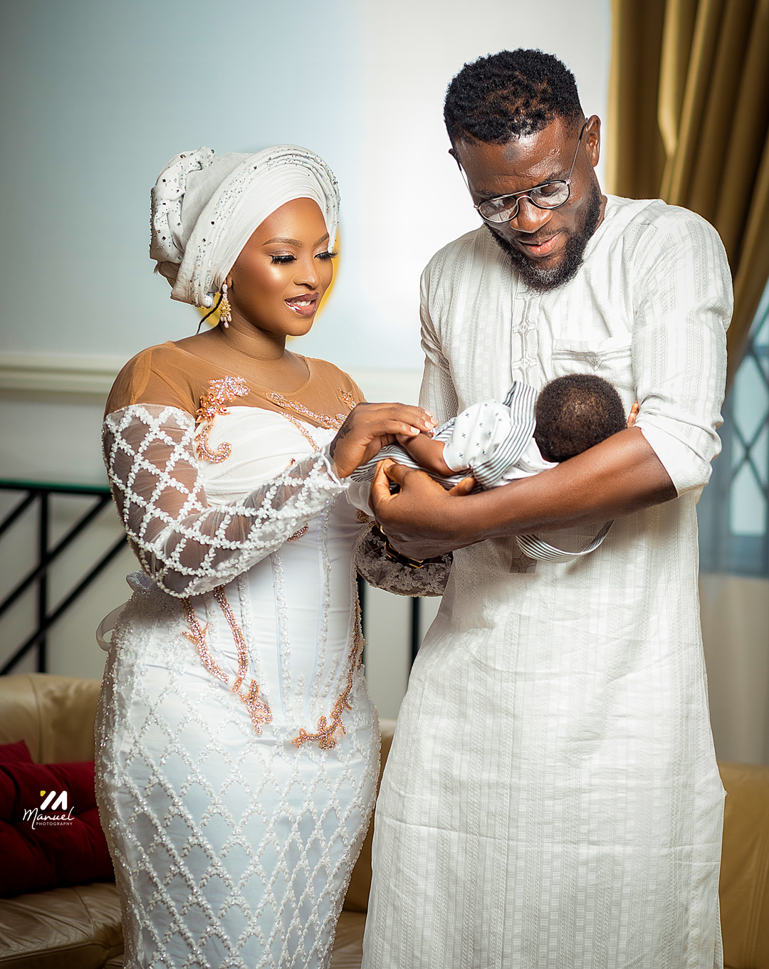 Photos: Fatau Dauda And Beautiful Wife Welcome Bouncing Baby Boy ...