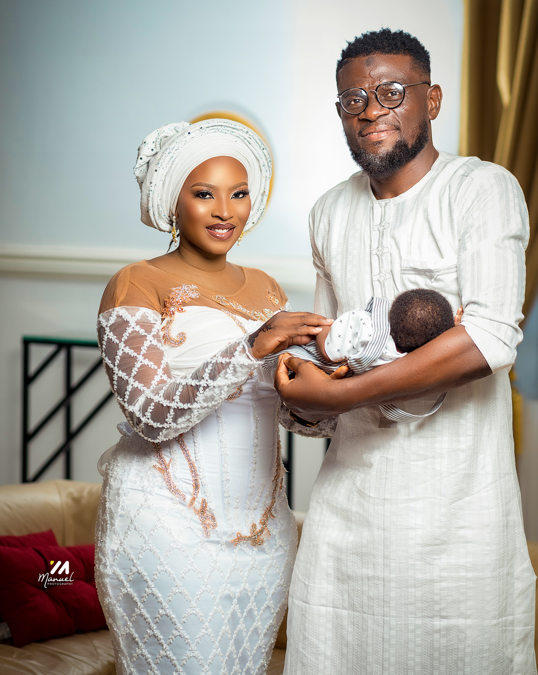 Photos: Fatau Dauda And Beautiful Wife Welcome Bouncing Baby Boy ...