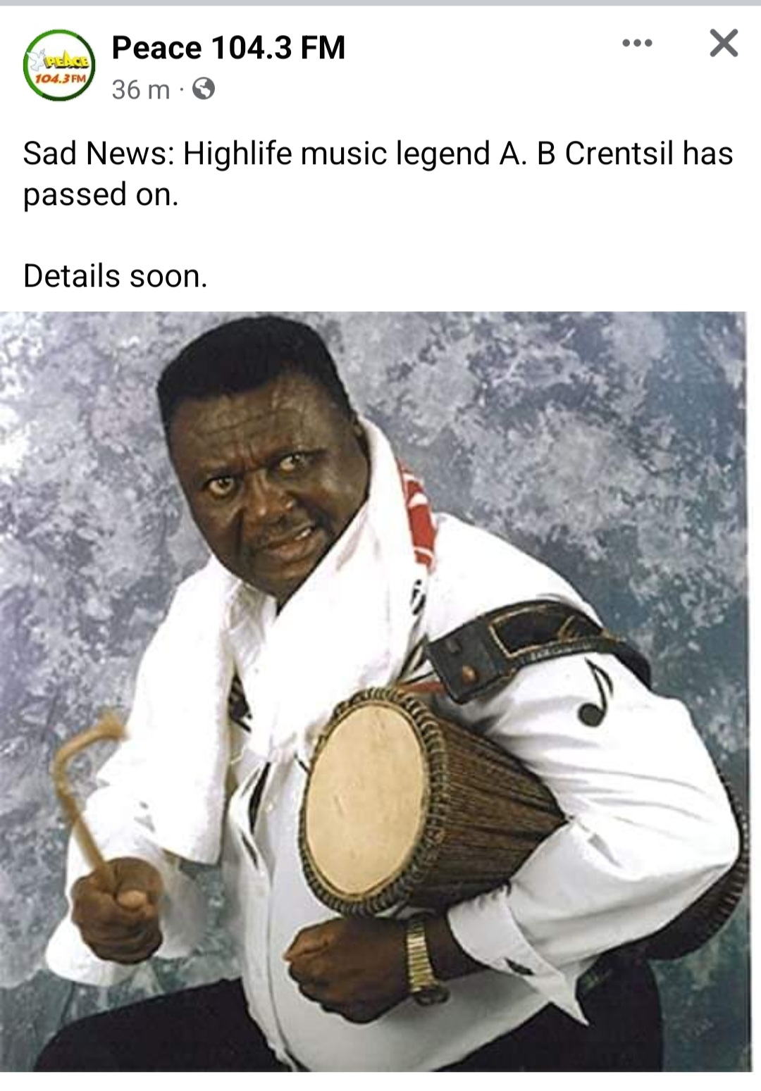 Highlife Music Legend, A.B. Crentsil Dies - ZionFelix.net