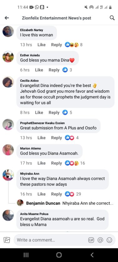 Netizens Praise Diana Asamoah For Maintaining Her Stance About A Remark She Made About Osofo ...