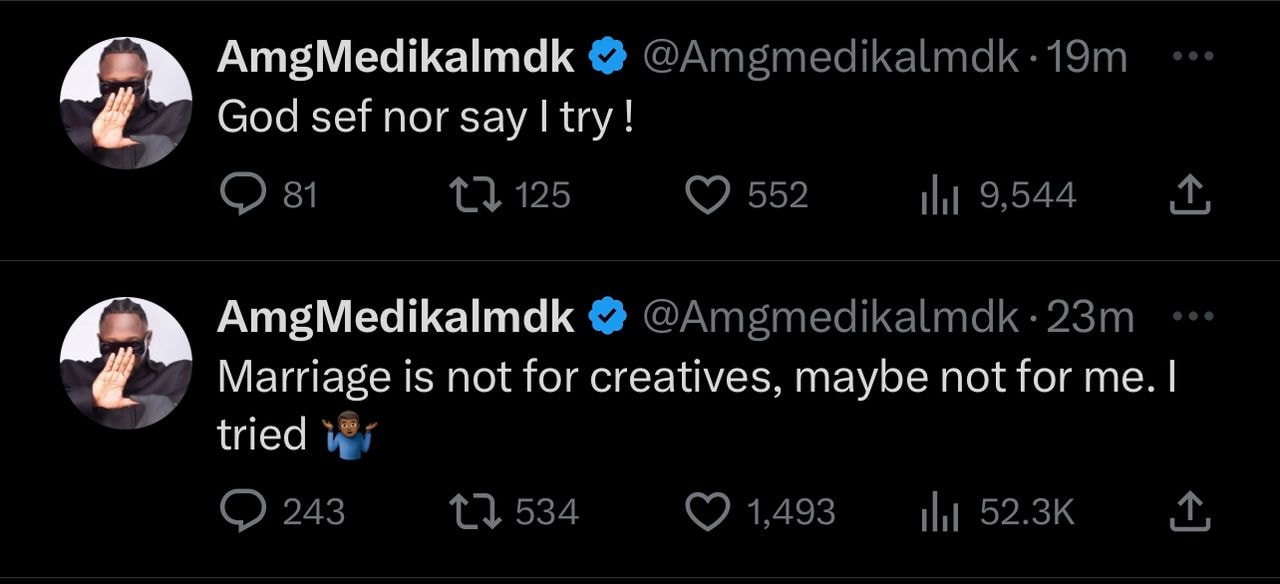 Medikal confirms divorce from Fella Makafui? Latest tweet suggests ...