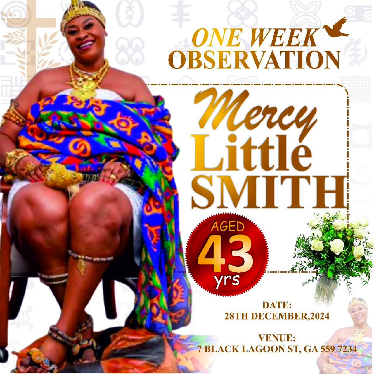 The Date For The One Week Observation For Actress Mercy Little Smith Announced - ZionFelix.net