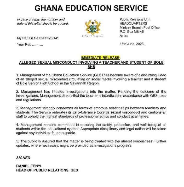 GES interdicts Bole SHS teacher in viral video - ZionFelix.net